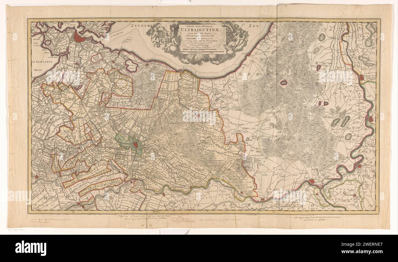 Map of the province of Utrecht and the Veluwe, Luggert van Anse, 1720 ...