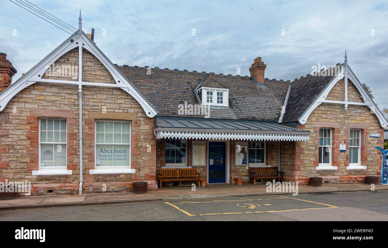 Entrance to Aberdour Station, heritage centre and station garden ...