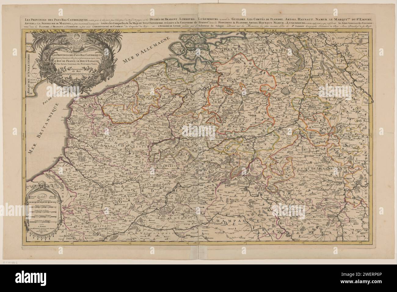 Map of the Southern Netherlands, Anonymous, 1691 print Map of the ...