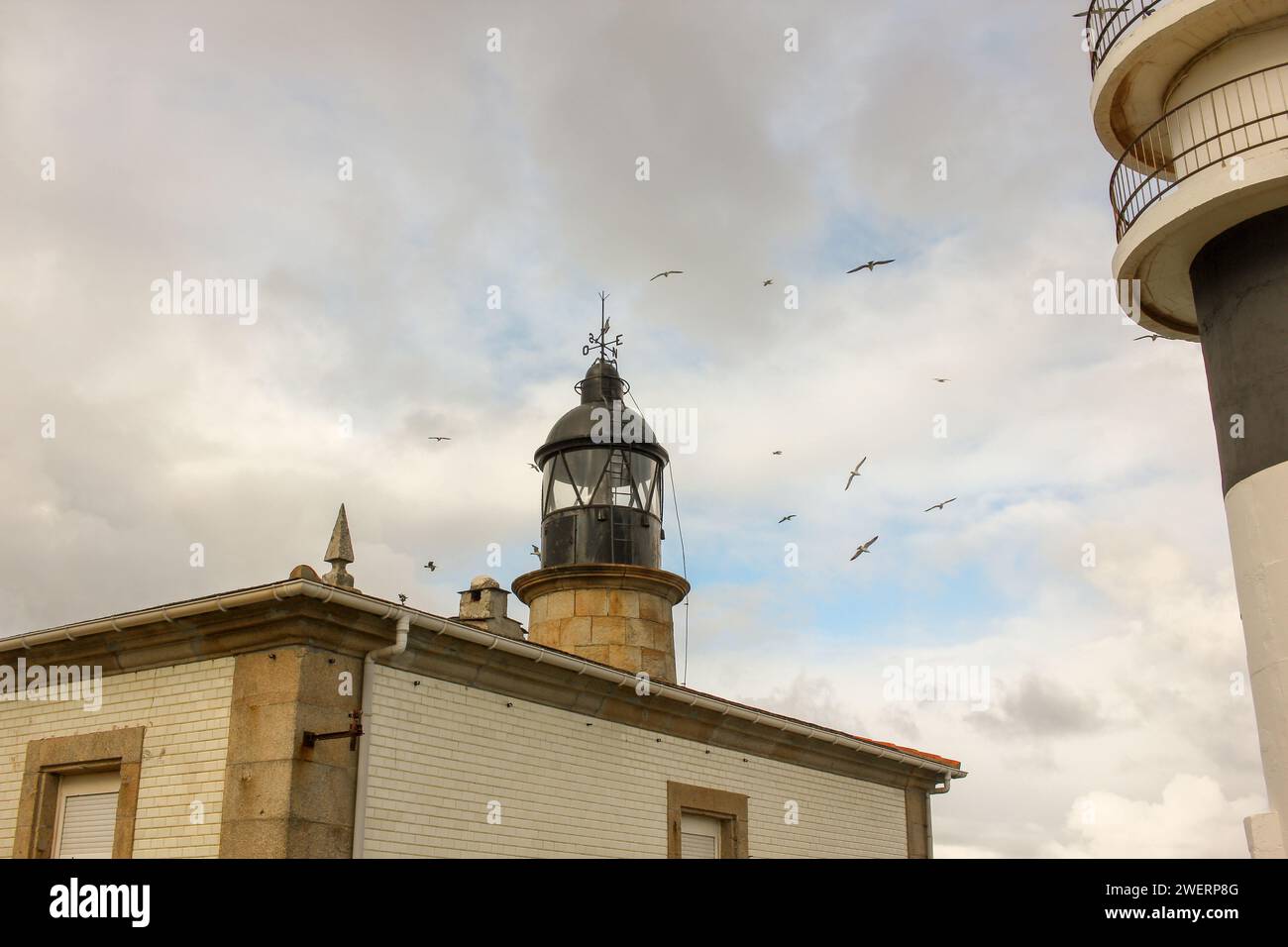San Cibrao lighthouse, Cervo, Spain ; 10 10 2023 : a view of two ...