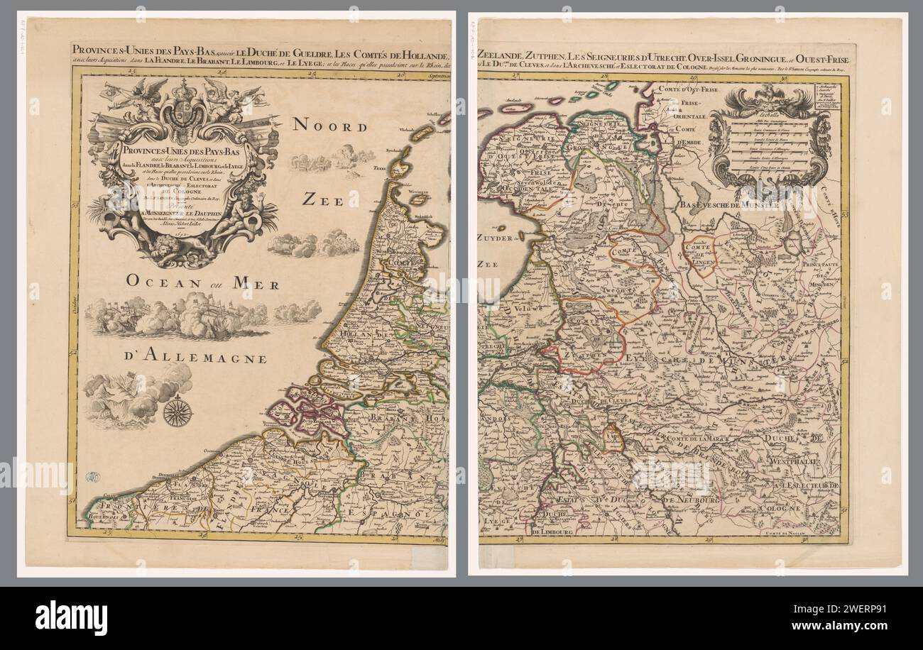 Map of the Republic of the Seven United Netherlands and surrounding ...