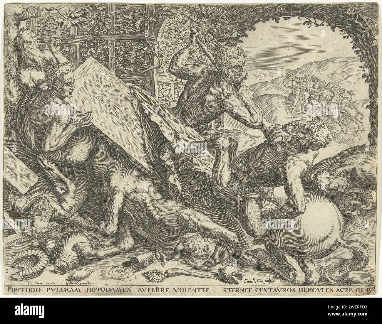 Hercules prevents the roof of Hippodamia through the Centauren ...