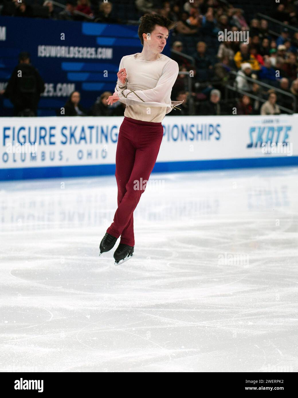 Columbus, Ohio, United States. 26th January, 2024. Liam Kapeikis skates ...