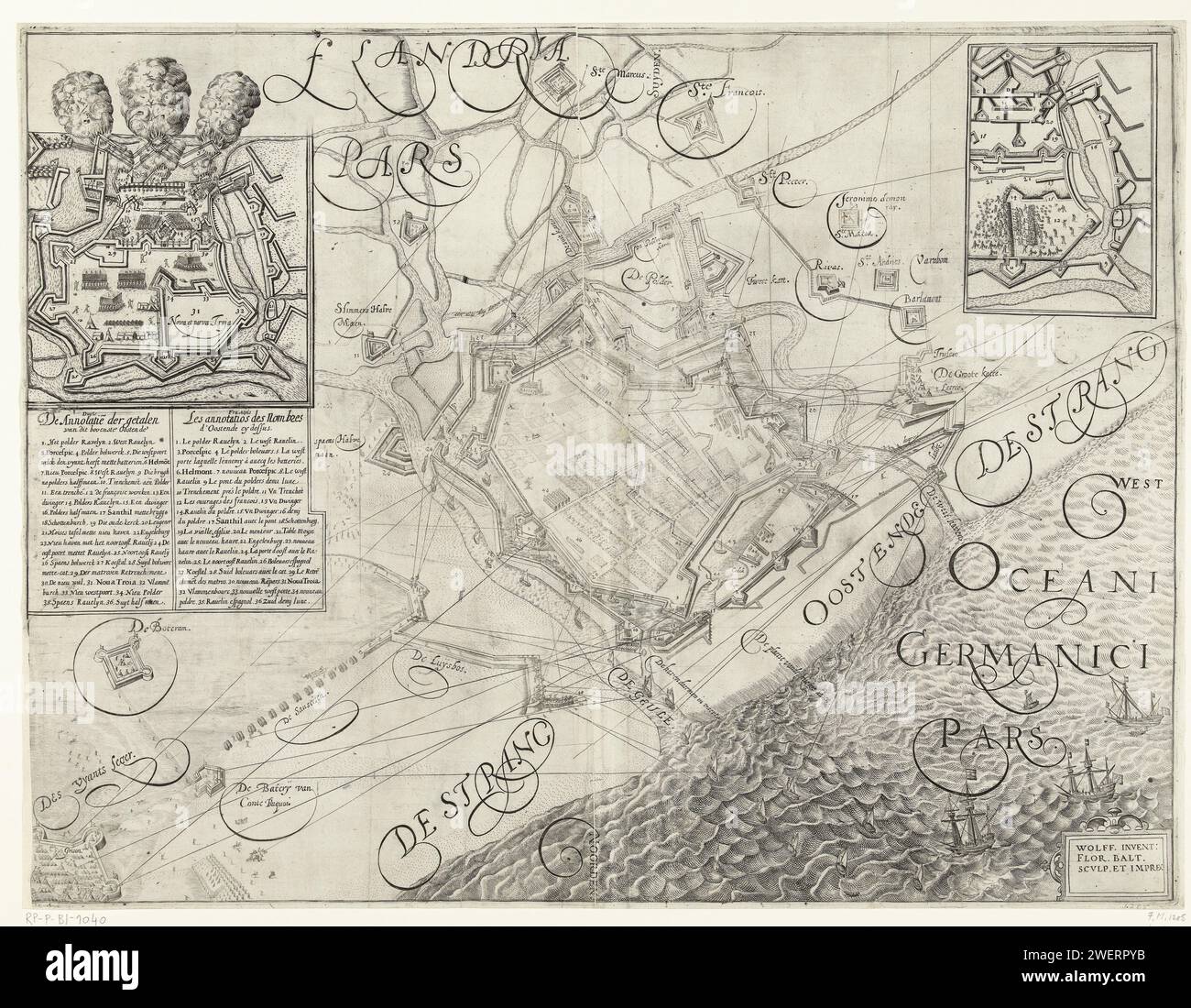 Siege of Ostend, 1604, 1604 print Siege of Ostend by the Spanish army ...