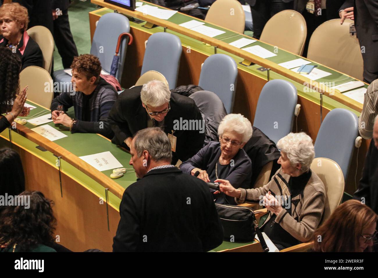 New York, New York, USA. 26th Jan, 2024. EDITH TENNENBAUM SHAPIRO (L ...