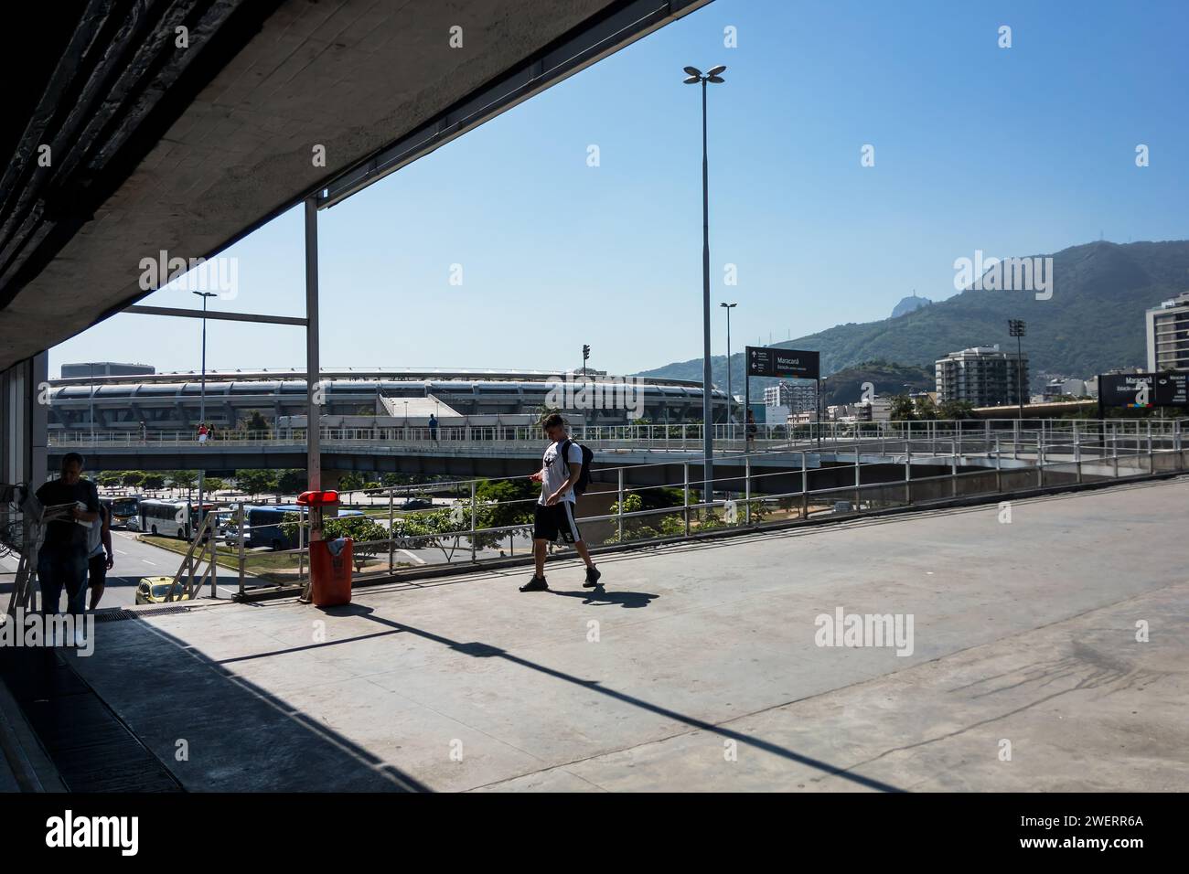 Partial view of Maracana football stadium as saw from the Maracana ...