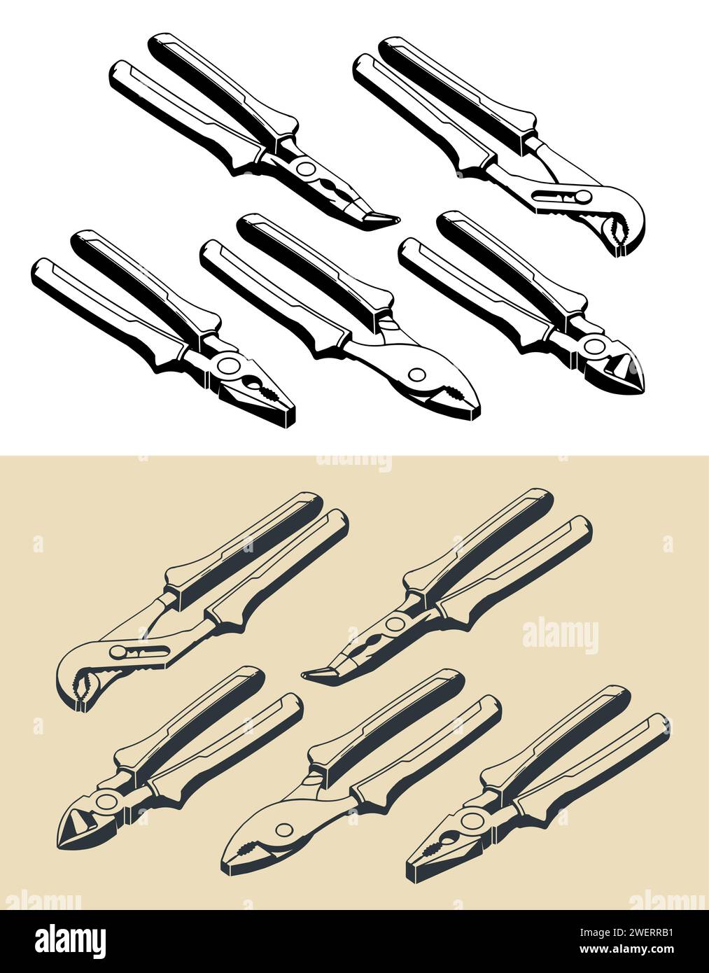 Pliers types Stock Vector Images - Alamy
