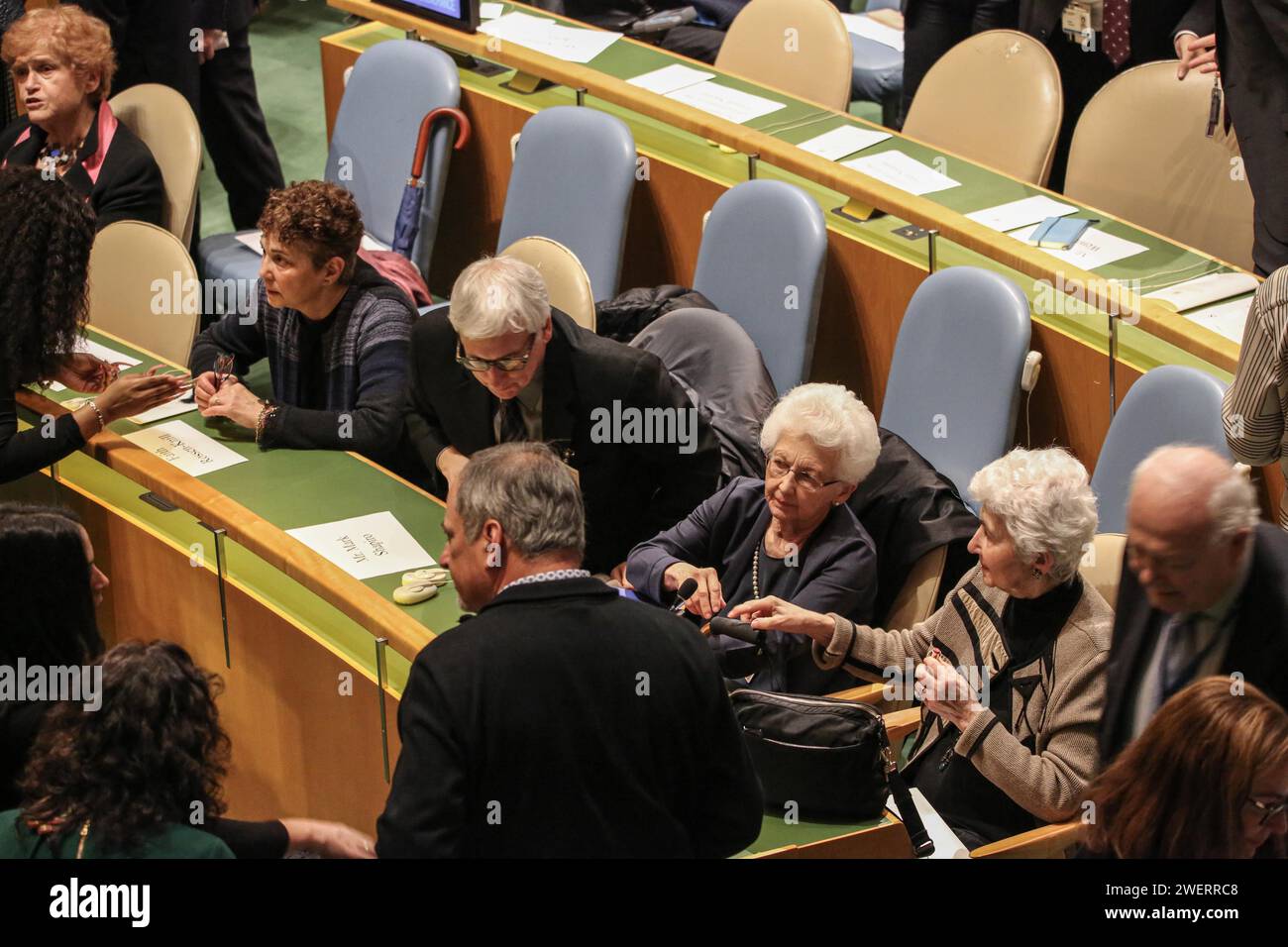 New York, New York, USA. 26th Jan, 2024. EDITH TENNENBAUM SHAPIRO (L ...