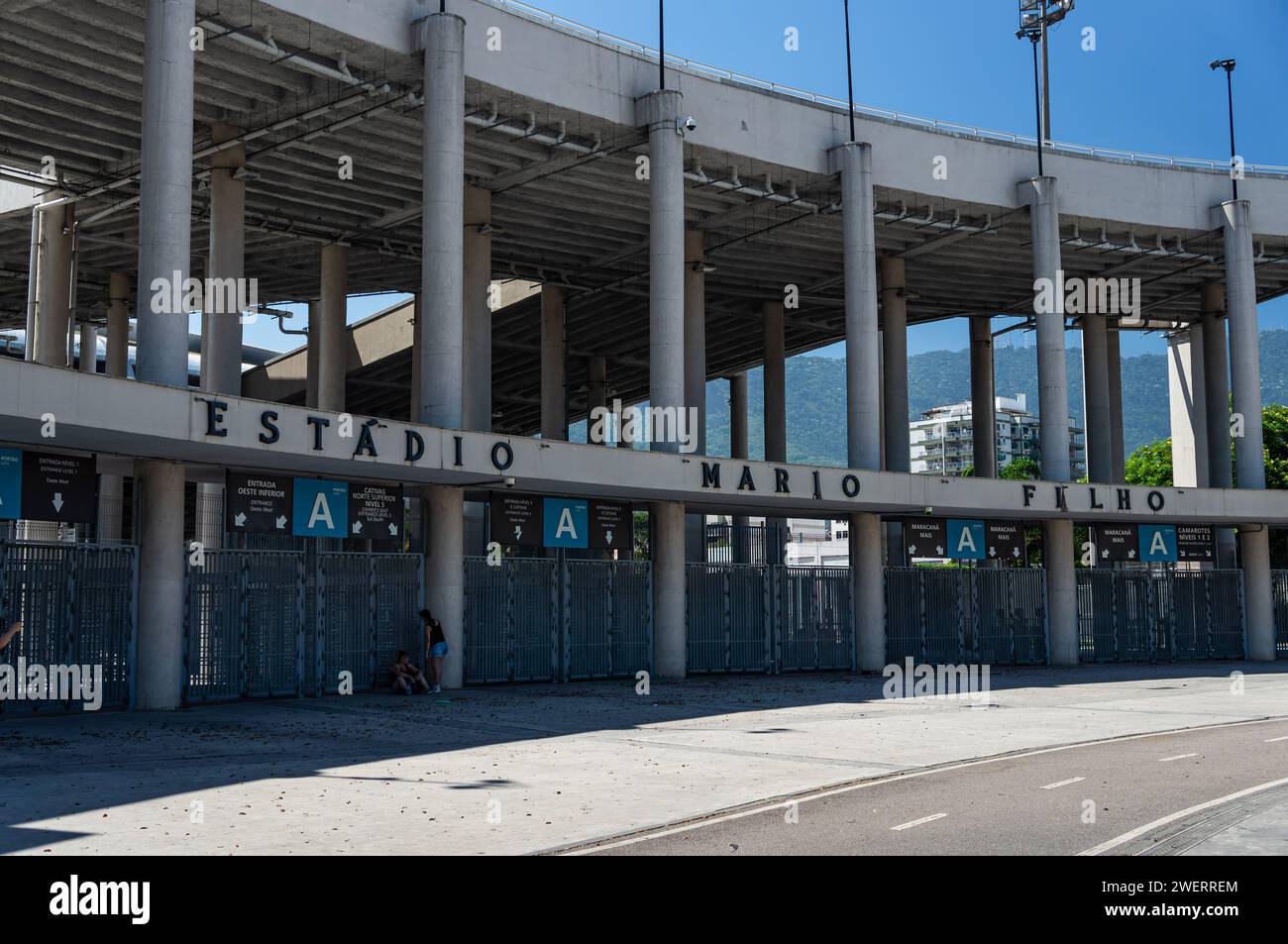 RIO DE JANEIRO - BRAZIL - DEC 17, 2018: Close main entrance gate view ...