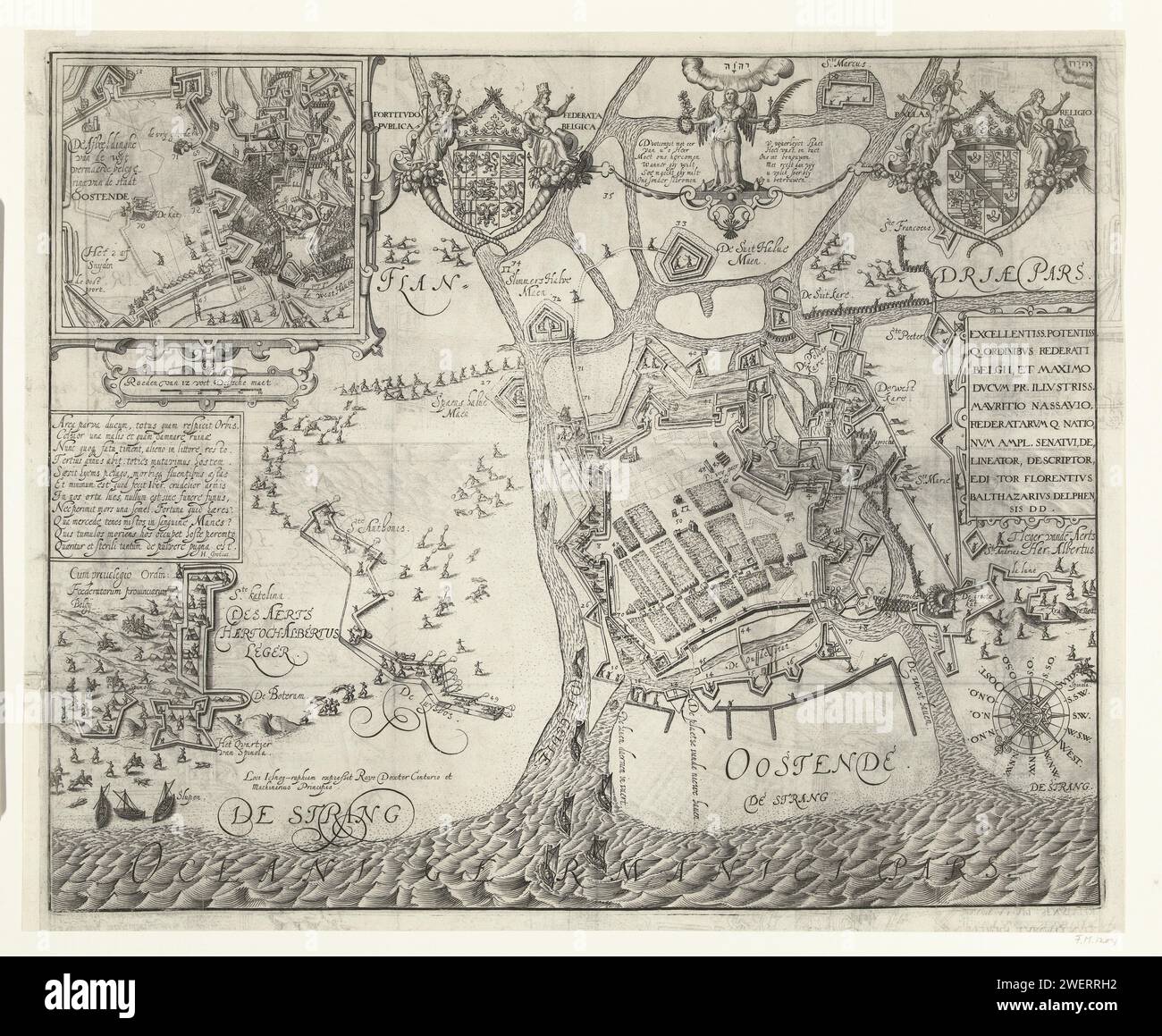 Siege of Ostend around the end of 1603, 1603 print Siege of Ostend by ...