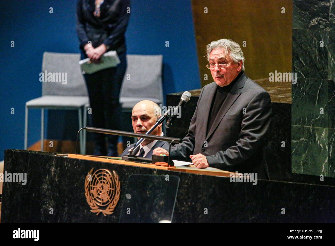 New York, New York, USA. 26th Jan, 2024. CHRISTIAN PFEIL, survivor of ...