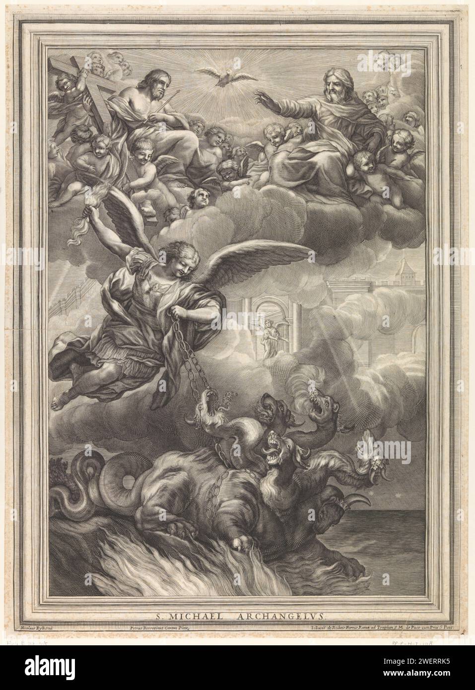 Archangel Michaël, Nicolo Billy, After Pietro da Cortona, 1637 - 1691 ...