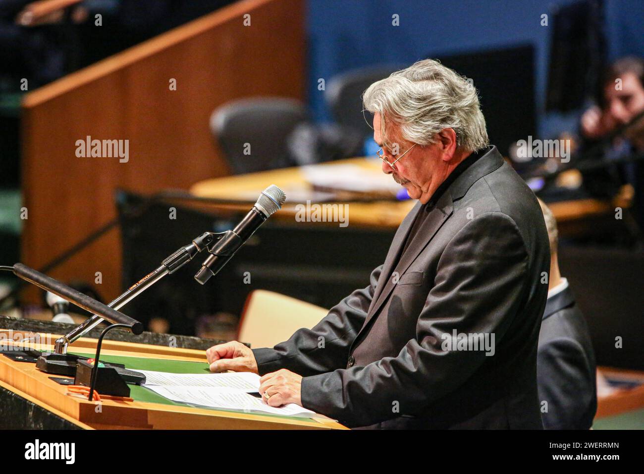 New York, New York, USA. 26th Jan, 2024. CHRISTIAN PFEIL, survivor of ...