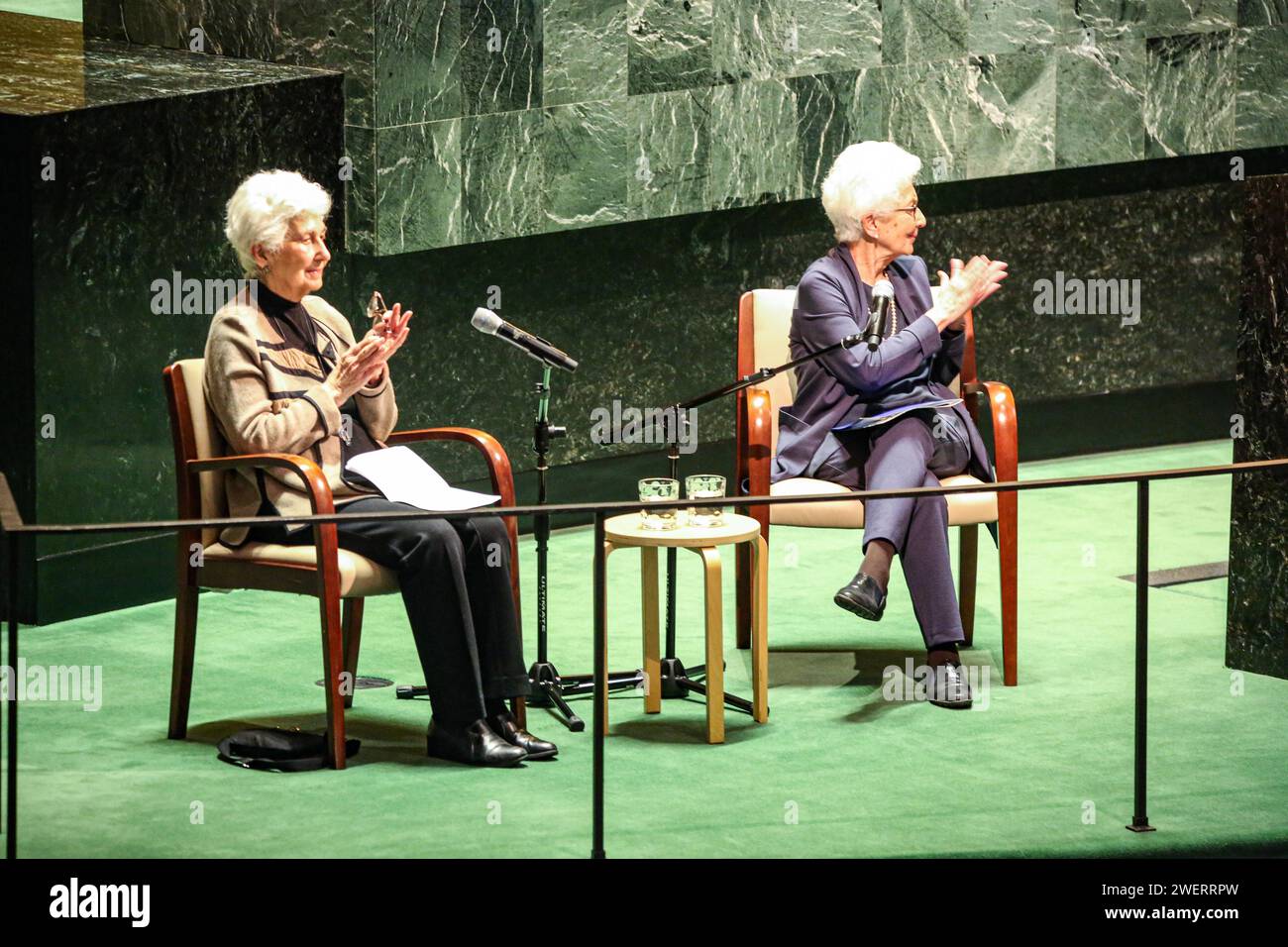 New York, New York, USA. 26th Jan, 2024. EDITH TENNENBAUM SHAPIRO (R ...