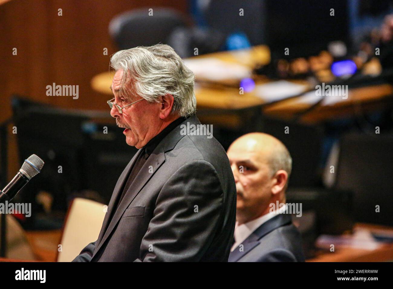 New York, New York, USA. 26th Jan, 2024. CHRISTIAN PFEIL, survivor of ...