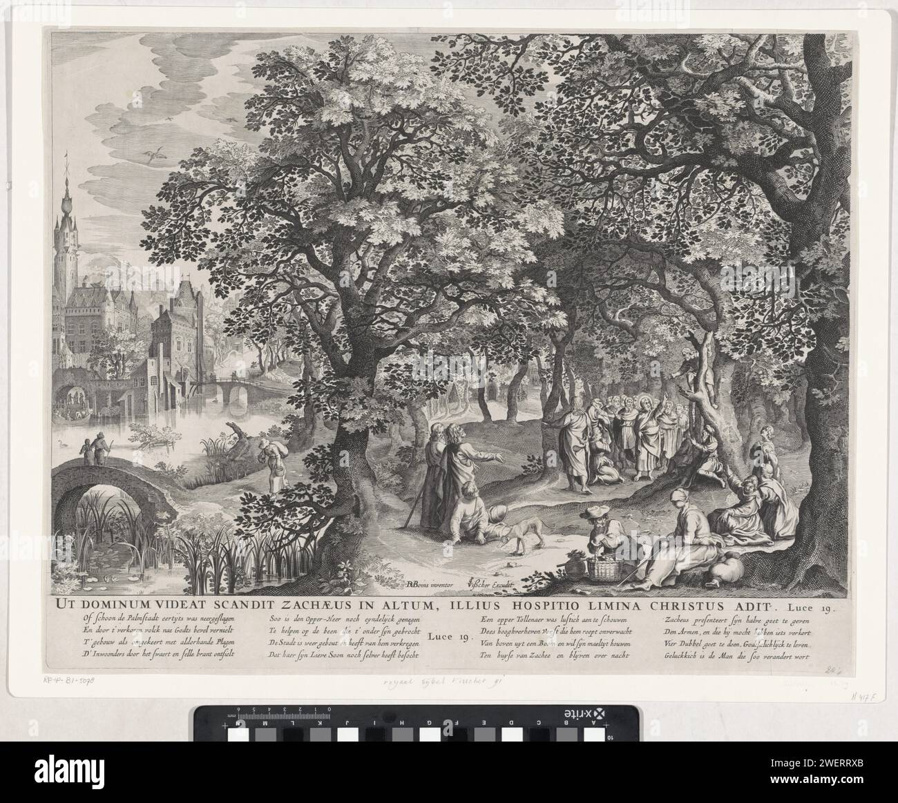 Calling of Zacheüs, Anonymous, After Nicolaes de Bruyn, after David ...