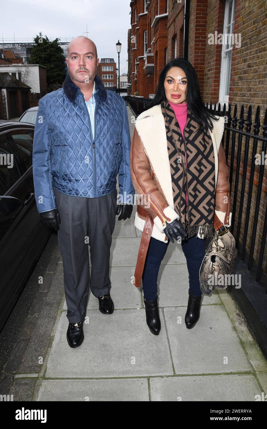 Actress Jeanine Sothcott and husband Jonathan leaving Il Portico ...