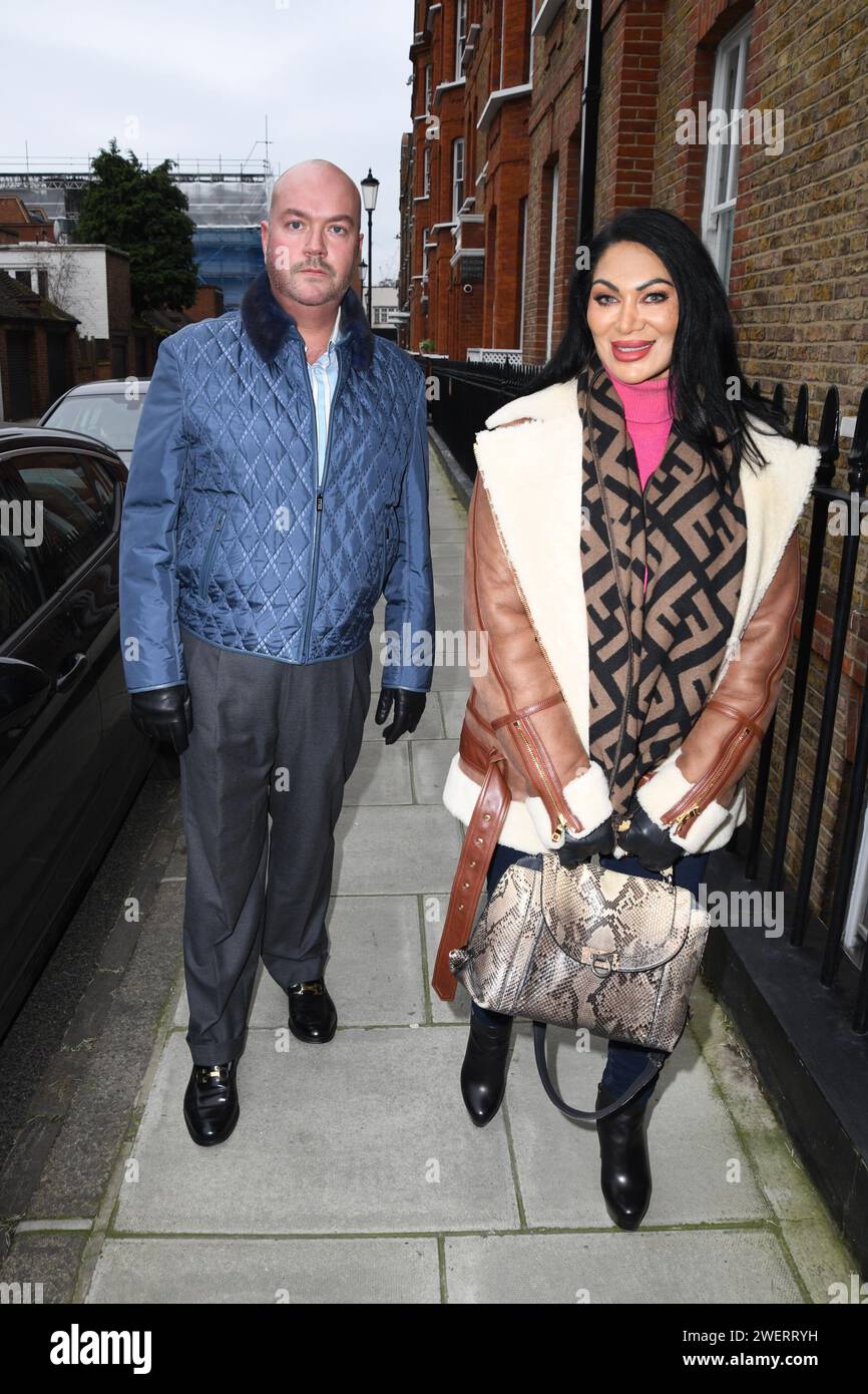 Actress Jeanine Sothcott and husband Jonathan leaving Il Portico ...