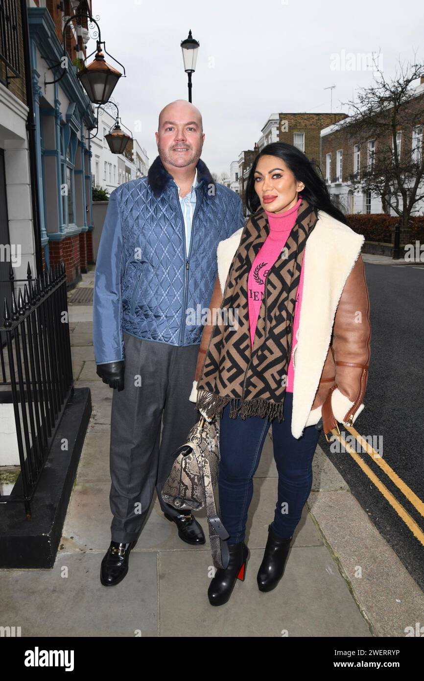 Actress Jeanine Sothcott and husband Jonathan leaving Il Portico ...