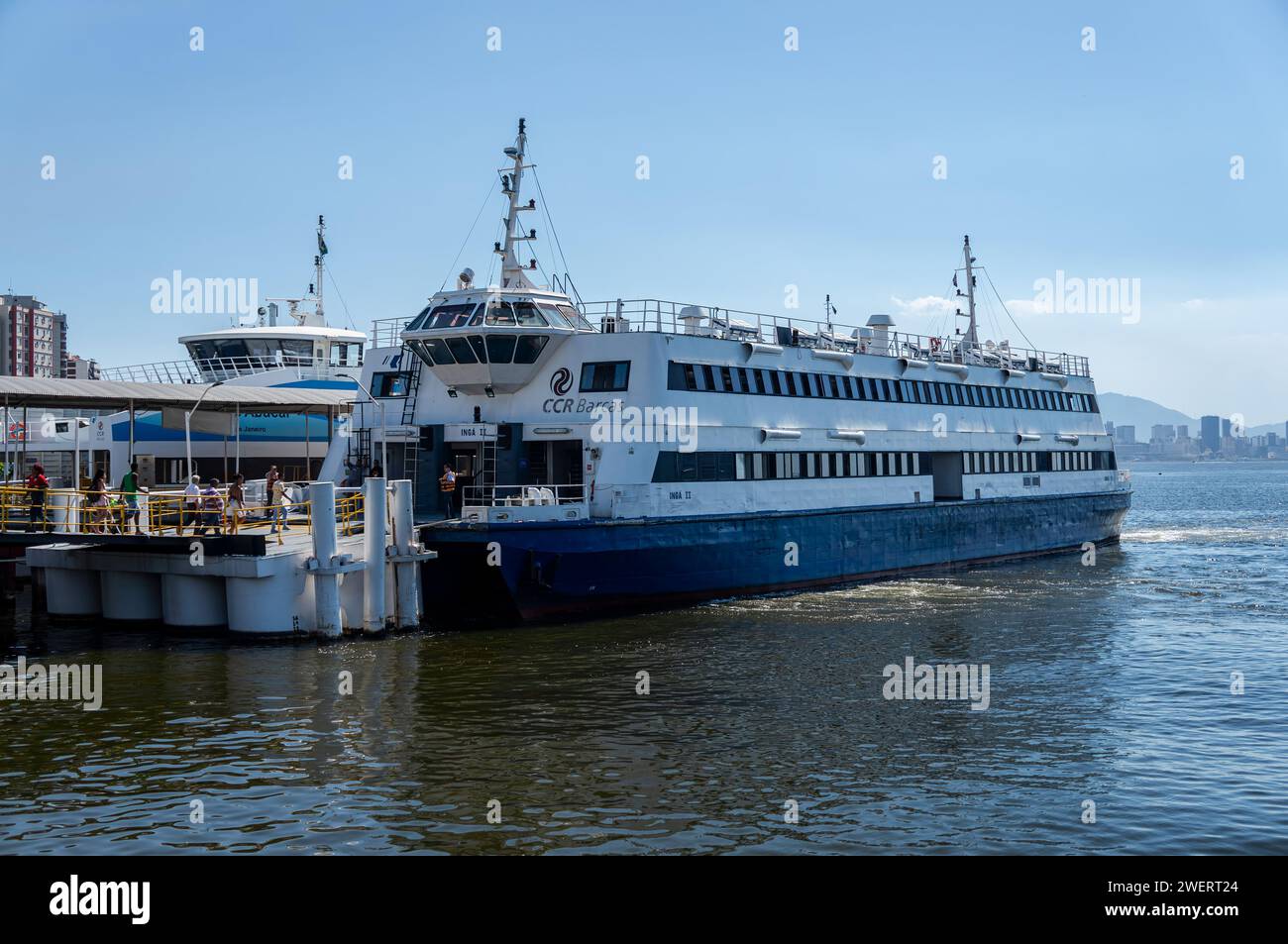 Inga II CCR passenger ferry vessel docked at Arariboia terminal ferry ...