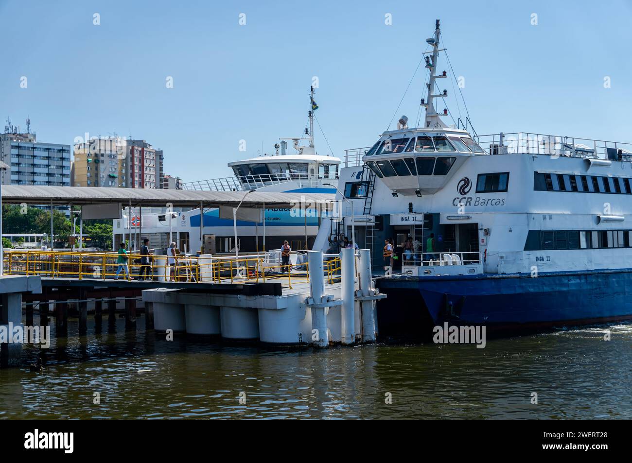 Inga II CCR passenger ferry vessel docked at Arariboia terminal ferry ...