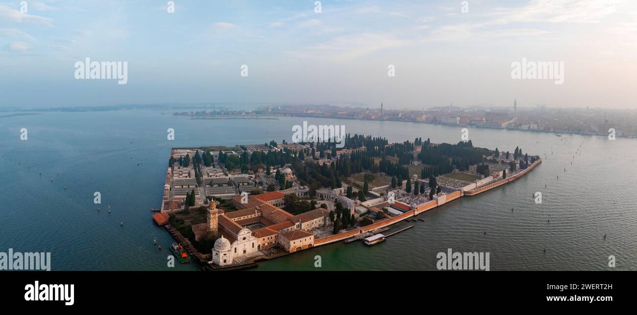 Aerial view of historic Saint Michele cemetery island Stock Photo - Alamy
