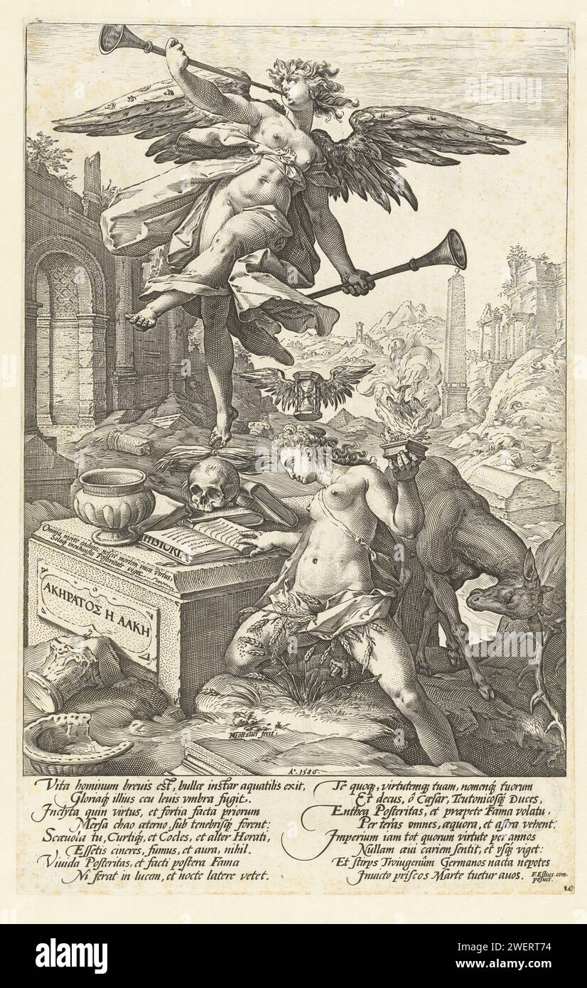 Faam a story, 1586 print Faam blows the praise over history, which ...