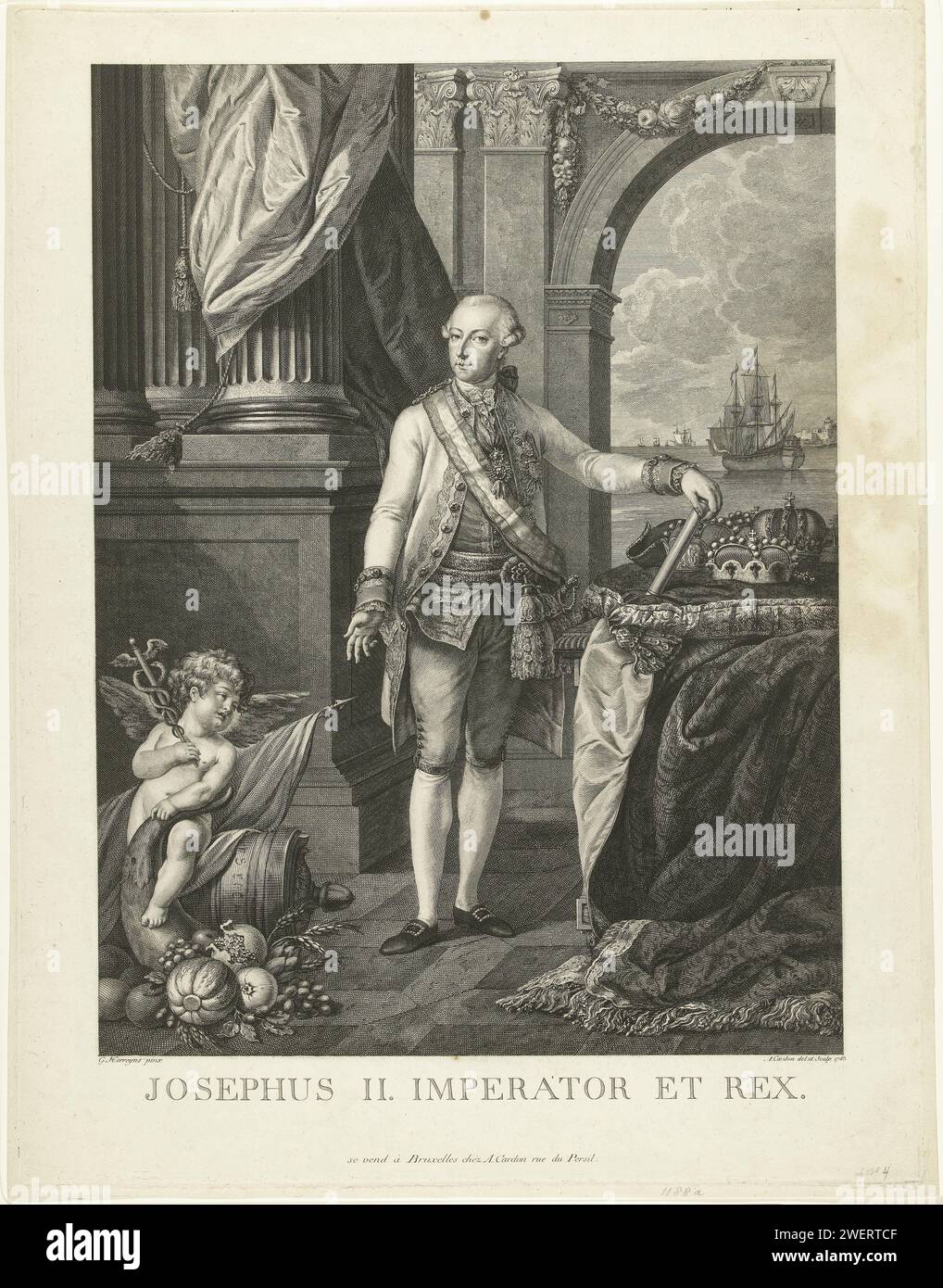 Portrait of the German emperor Joseph II, Antoine Alexandre Joseph ...