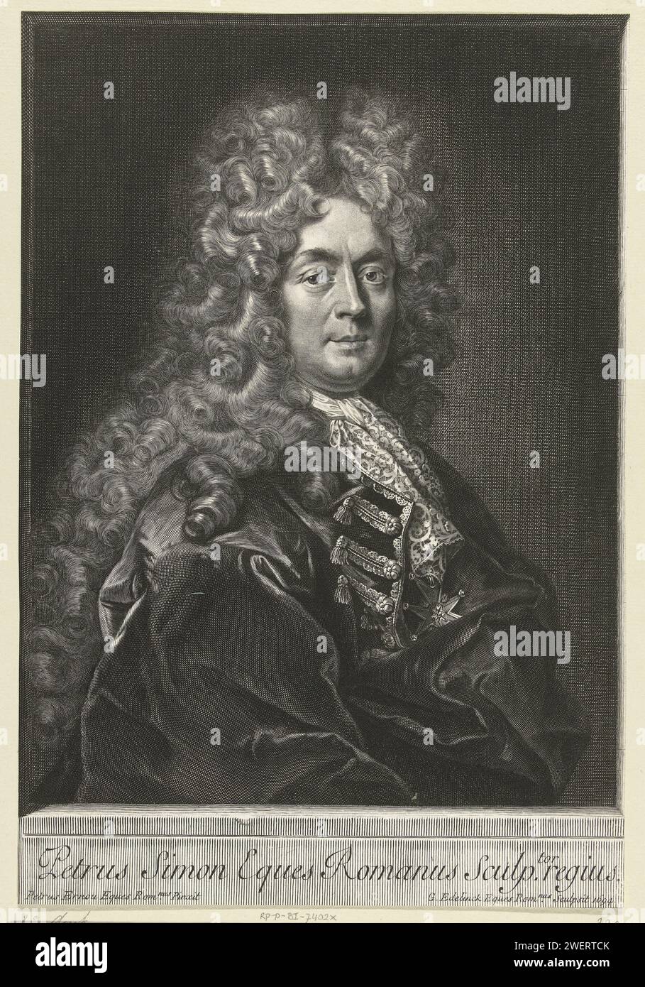 Portrait of Pierre Simon, Gerard Edelinck, After Pierre Ernou, 1694 ...