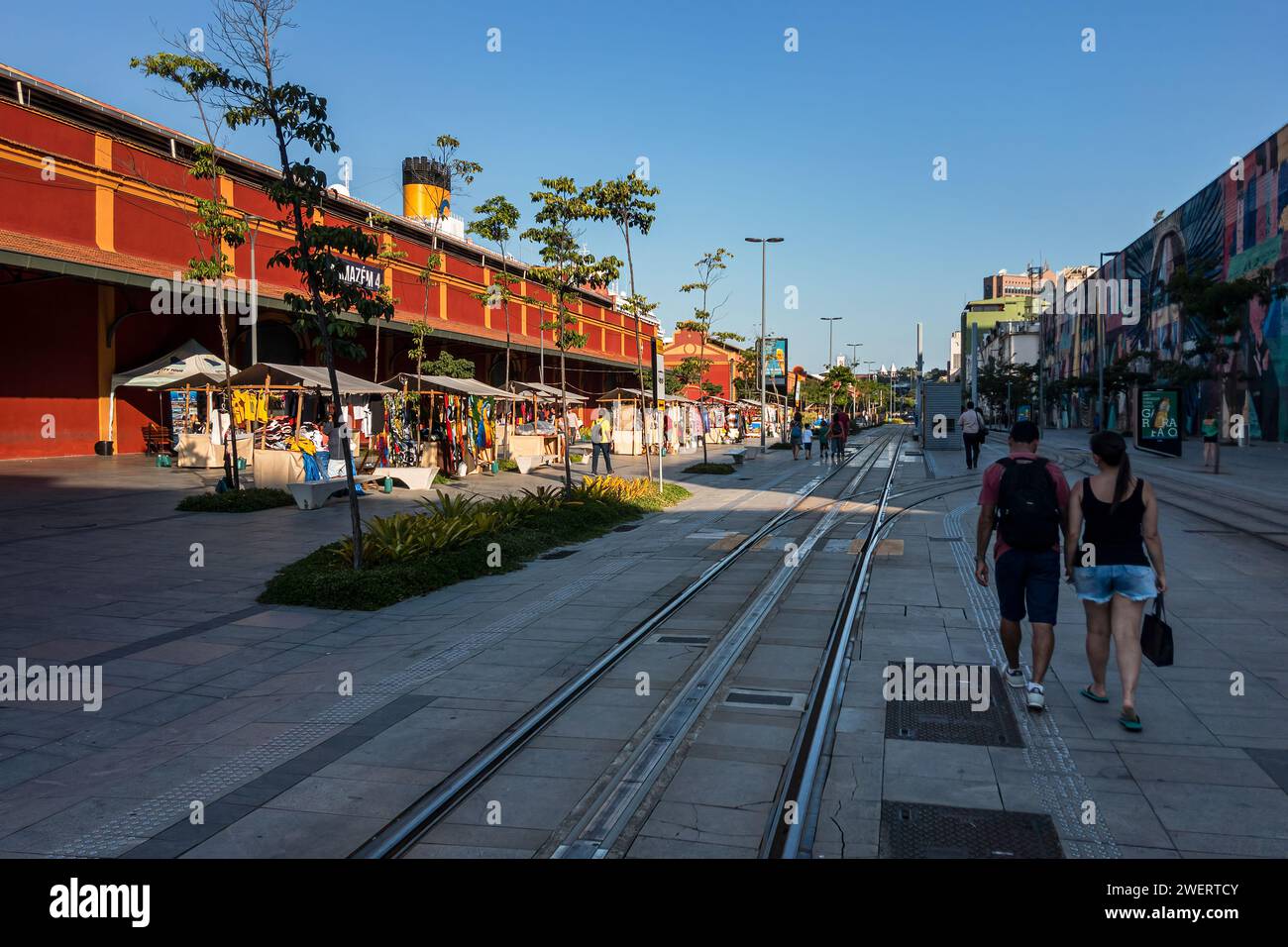 The large pedestrian zone area of Porto Maravilha port right at Armazem ...