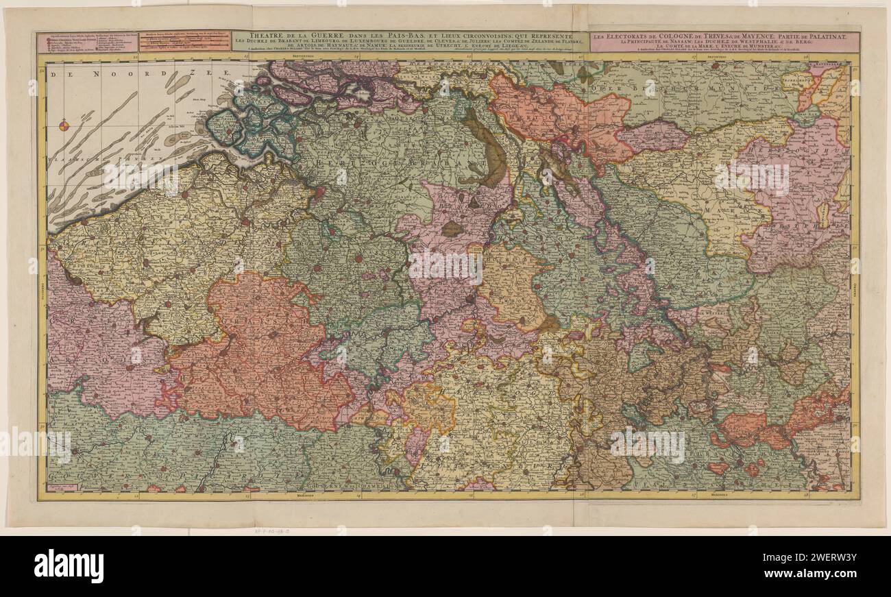 Map of the Southern Netherlands and surrounding countries, Luggert van ...