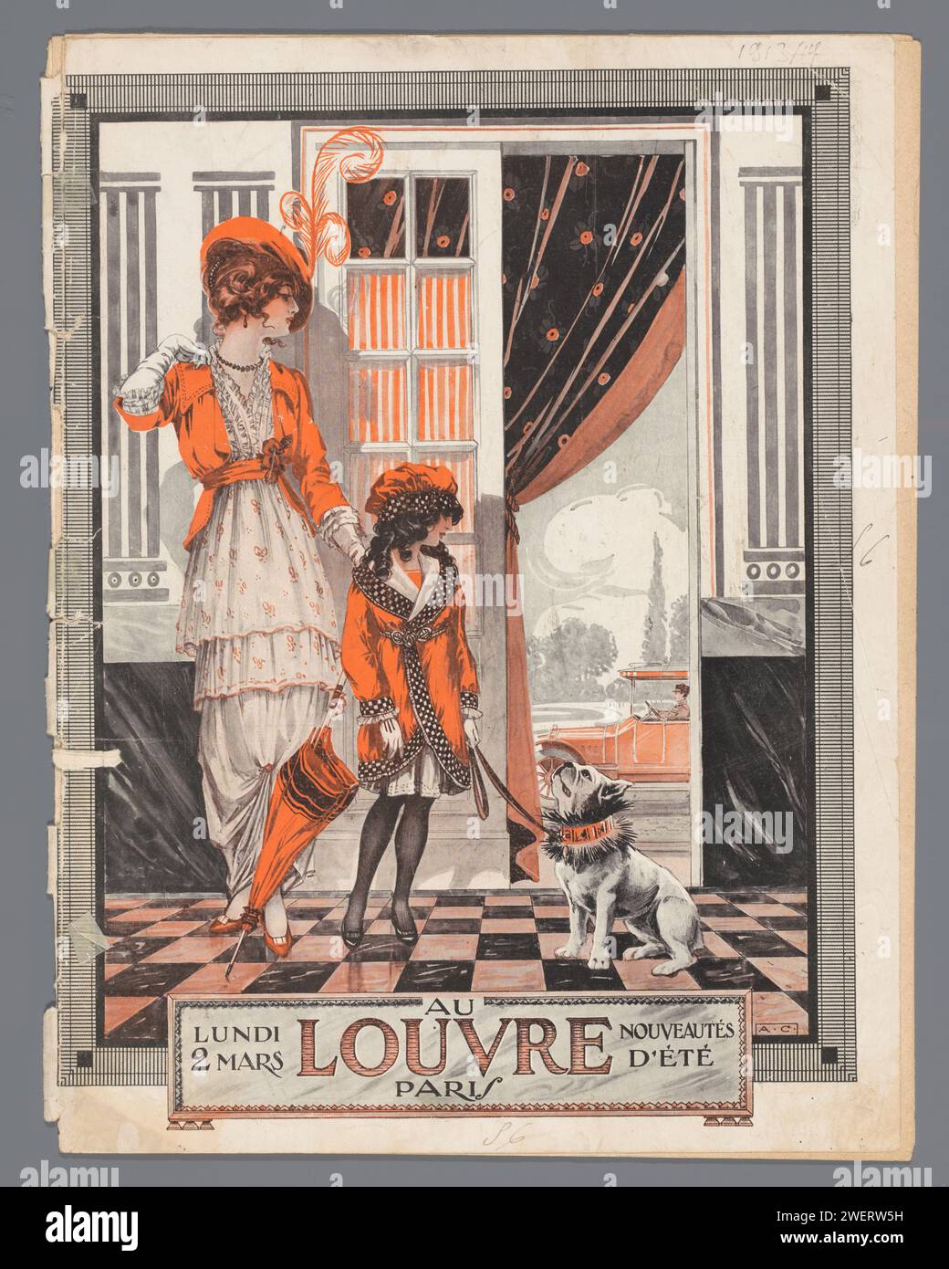 Au Louvre, Paris: Monday March 2: summer new features, c. 1913 magazine ...