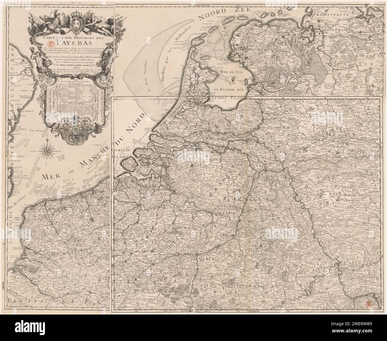 Map of the Seventeen Provinces, 1713 print Map of the seventeen ...