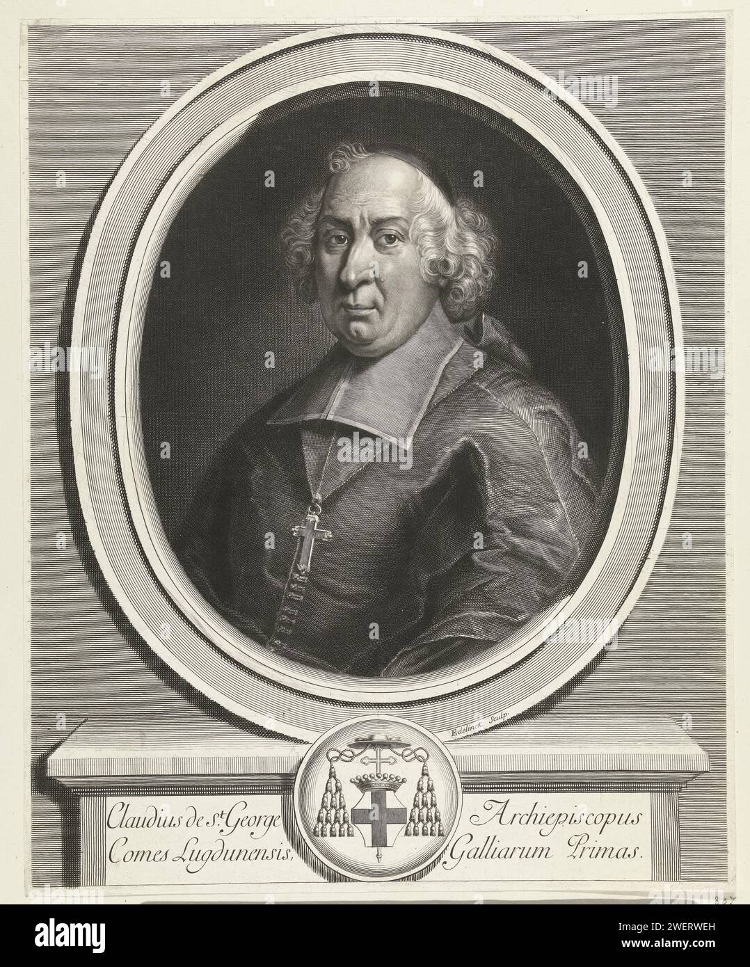 Portrait of Claude de Saint -Georges, Gerard Edelinck, 1652 - 1707 ...