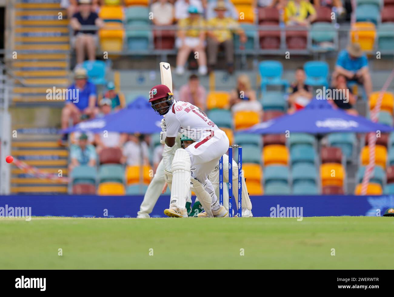 Brisbane, Australia. 26th Jan 2024. Kevin Sinclair (77 West Indies ...