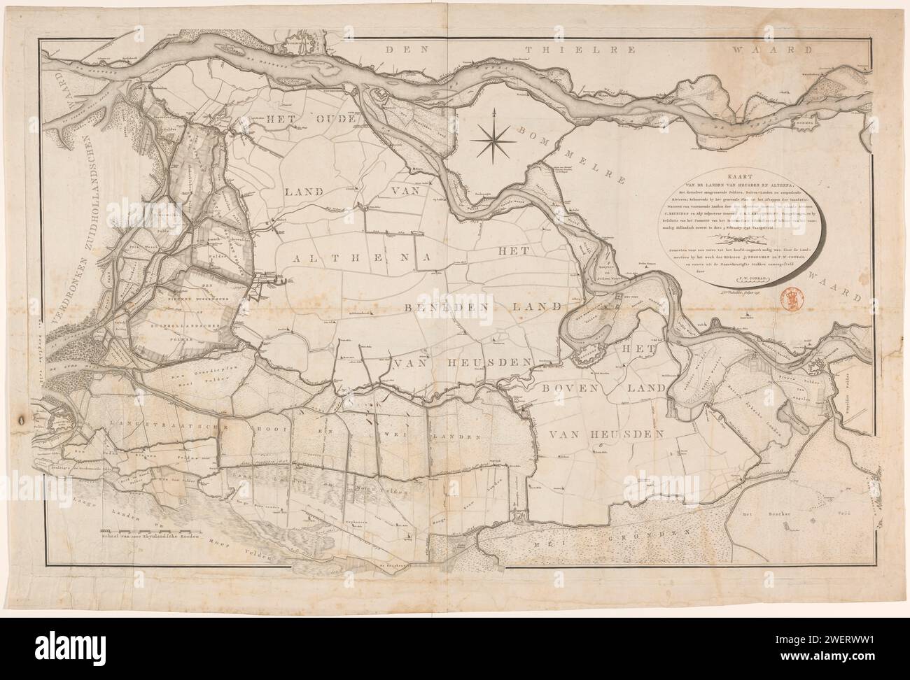 Map of the Land van Heusden and Altena, Daniël Vrevalwaard (I), After ...