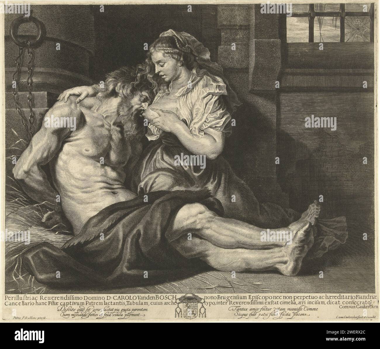 Cimon en Pero (Charity Roman), Cornelis van CAUKERCKEN, after Peter ...