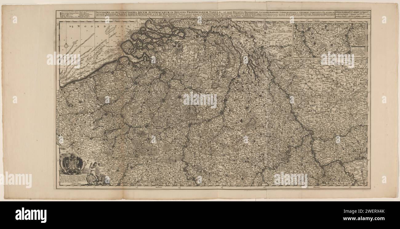 Map of the Southern Netherlands and surrounding countries, Anonymous ...