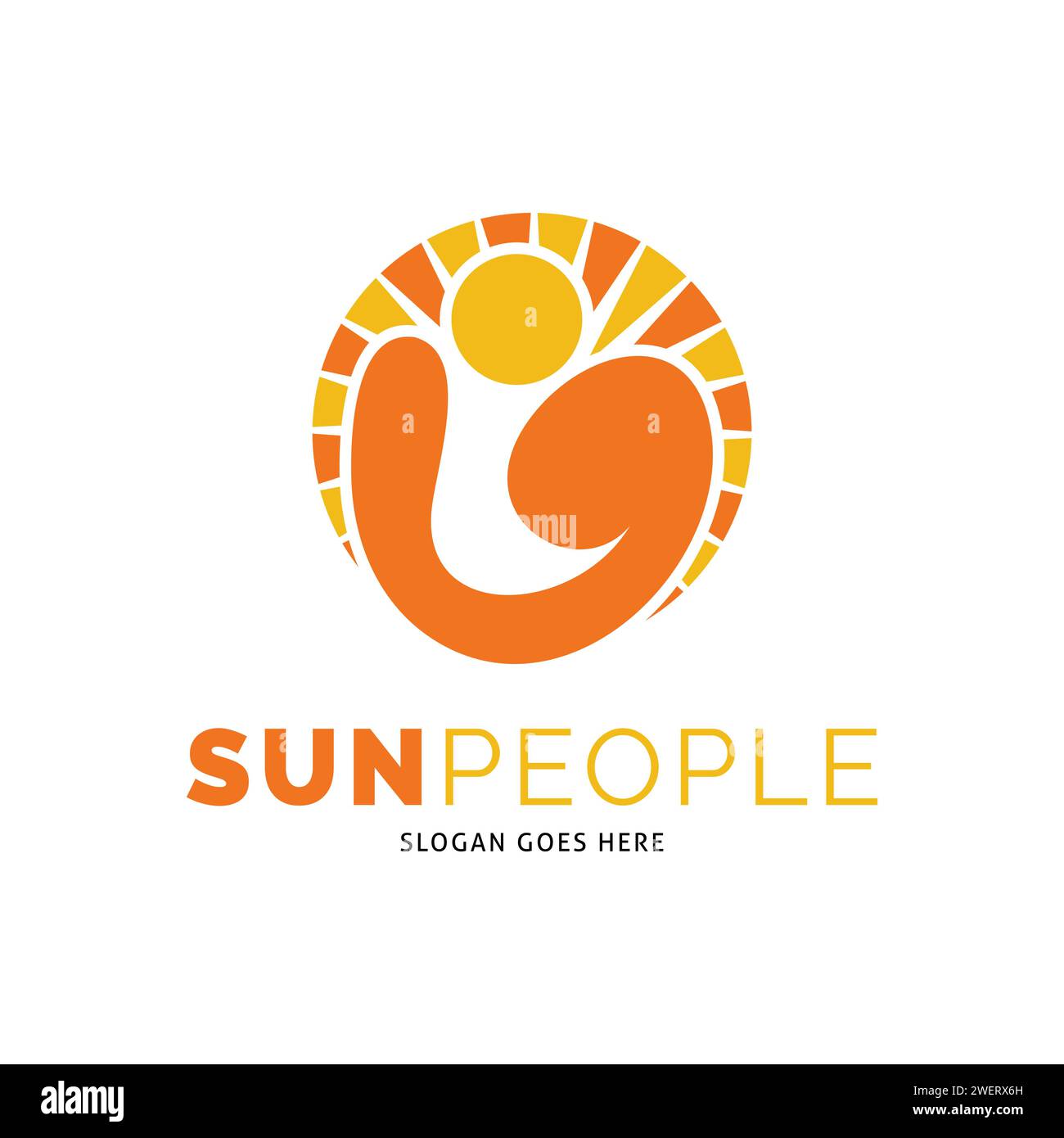 Sun People Icon Vector Logo Template Illustration Design Stock Vector ...