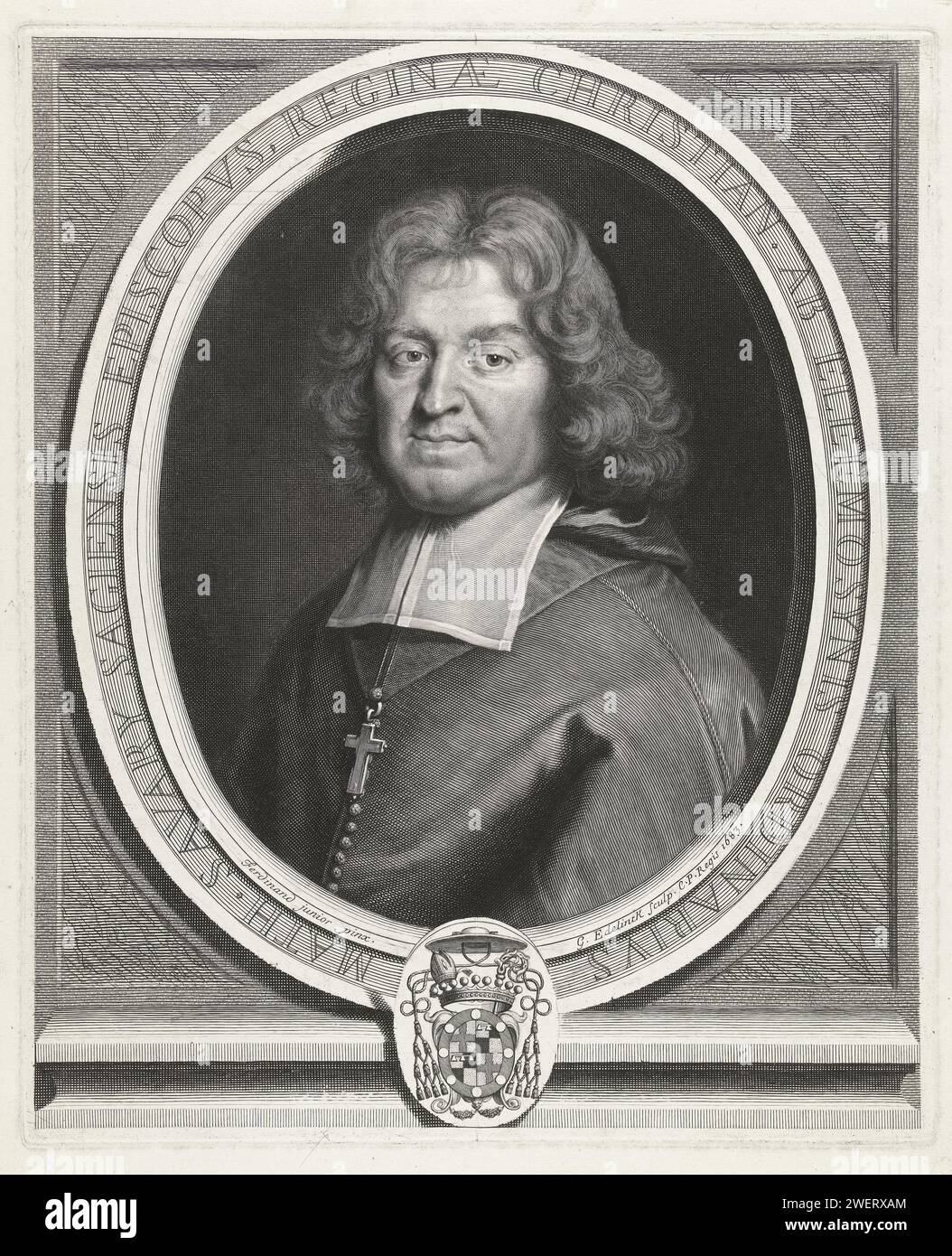 Portret van Mathurin Savary, Gerard Edelinck, After Louis Ferdinand ...