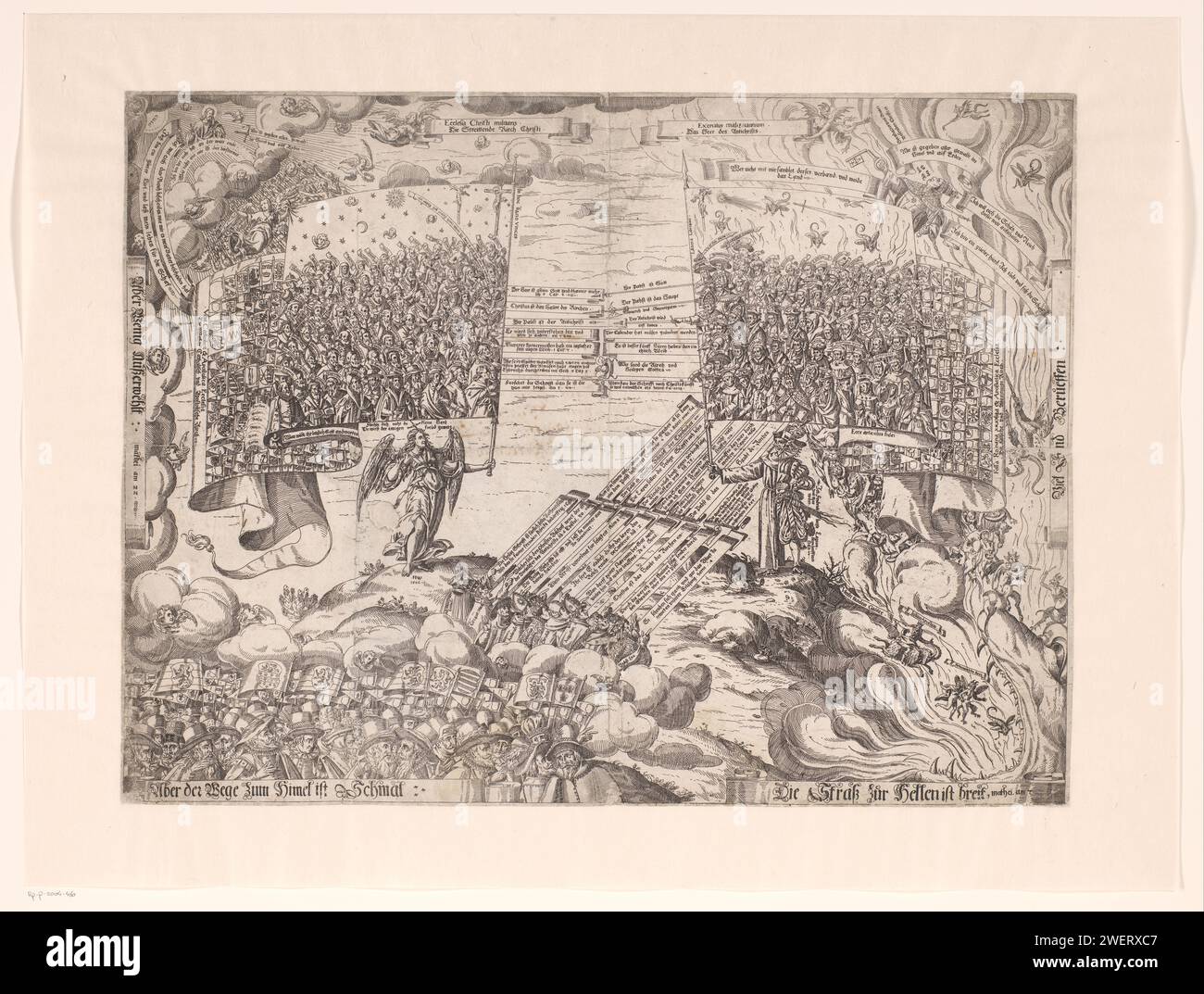 Allegory on the struggle of the good faith, 1606 print On the left on ...