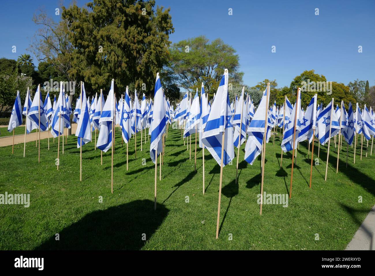 Beverly Hills, California, USA 26th January 2024 1400 Flags Gaza War ...