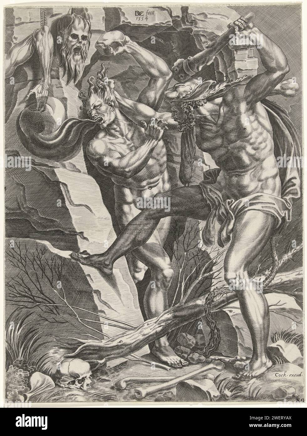 Hercules and Cacus, Dirck Volckertsz. Coornhert, after Frans Floris (I ...