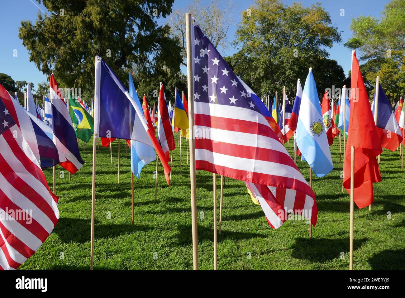 Beverly Hills, California, USA 26th January 2024 1400 Flags Gaza War ...