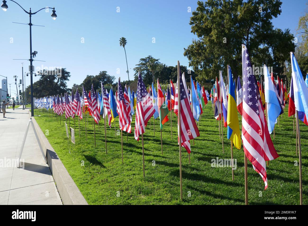 Beverly Hills, California, USA 26th January 2024 1400 Flags Gaza War ...