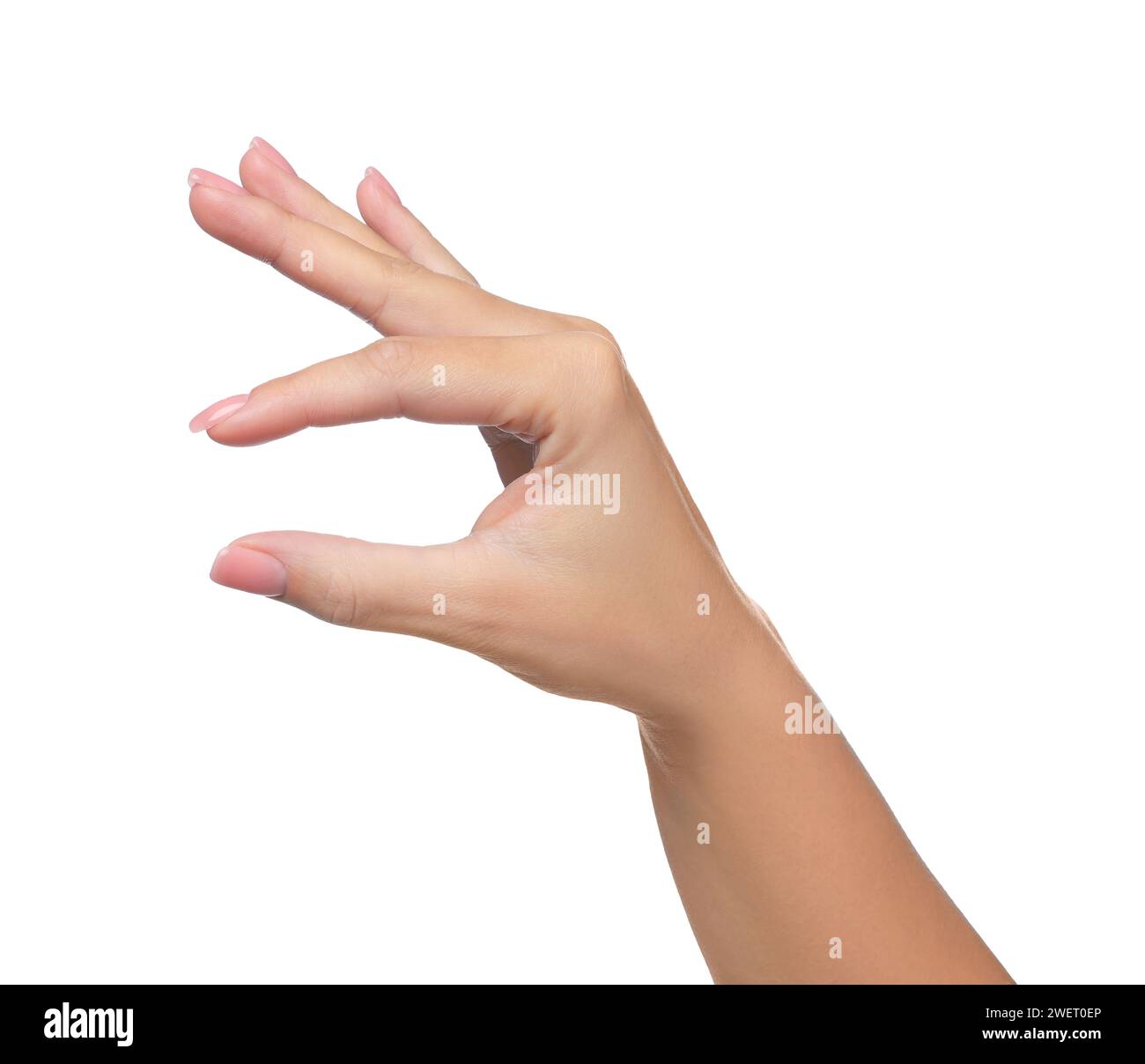 Female fingers in white Cut Out Stock Images & Pictures - Alamy