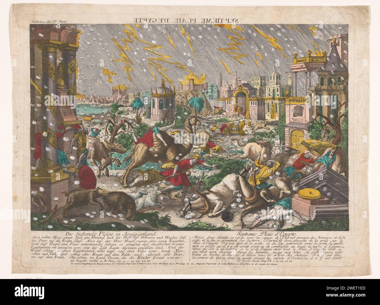 The Seventh Plague in Egypt, 1755 - 1779 print The scourge of the hail ...