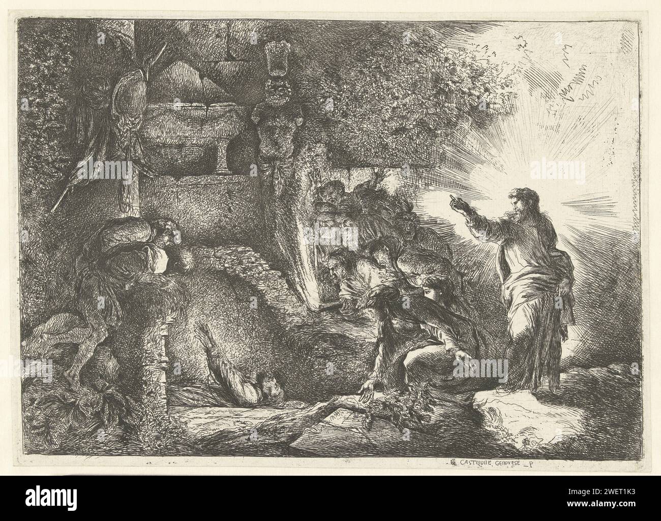 OPWEKKING VAN LAZARUS, Giovanni Benedetto Castiglione, 1647 - 1651 ...