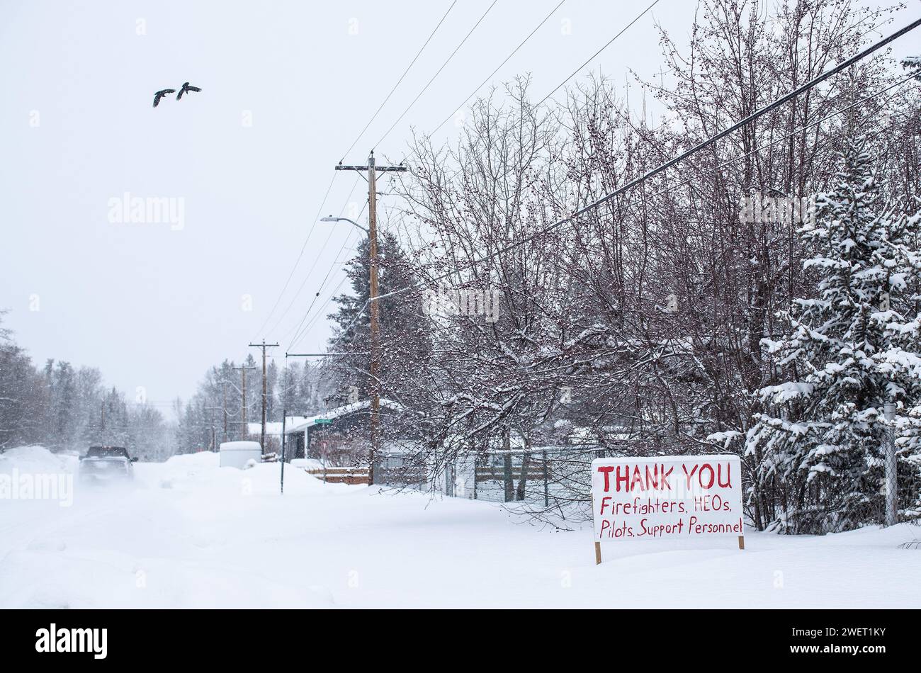 Fort Smith, Canada. 26th Jan, 2024. A sign in support of all that ...