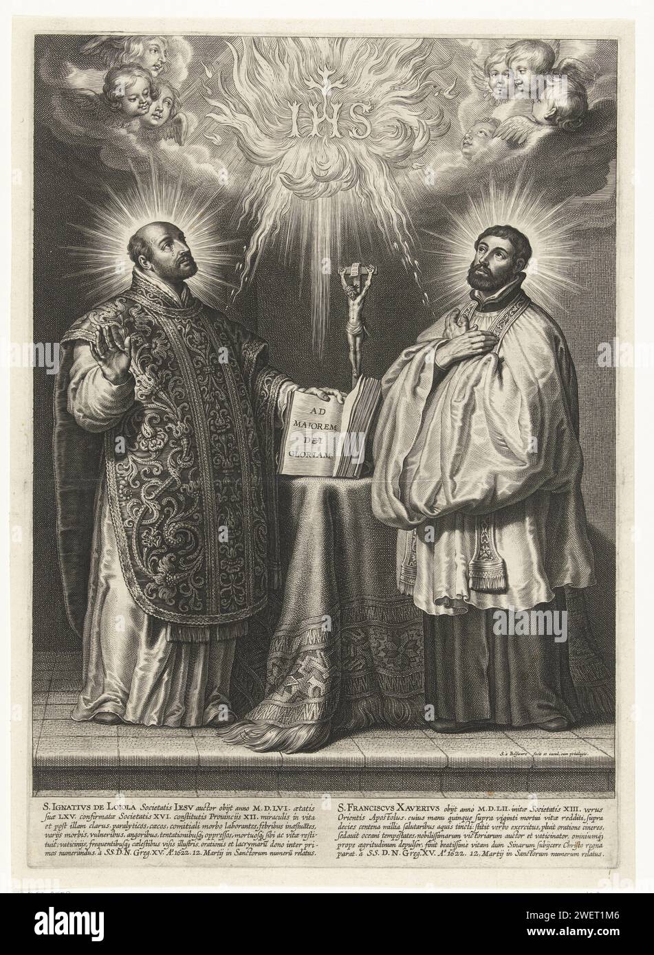 Heiligens Ignatius of Loyola and Franciscus Xaverius with ...